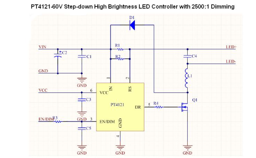 PT4121-60V降压型、高亮度LED 恒流控制器 - 深圳市泛海微电子有限公司