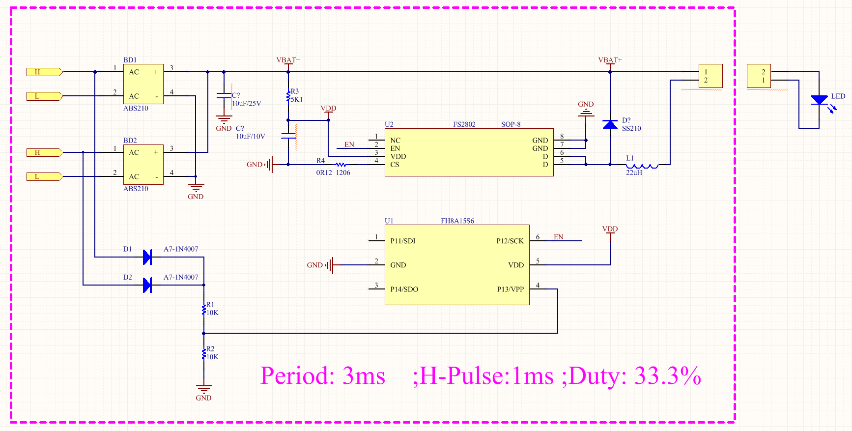 泛海微FH8A15S6+HI2802远近关灯LED车灯方案三串10W驱动恒流PWM - 深圳市泛海微电子有限公司